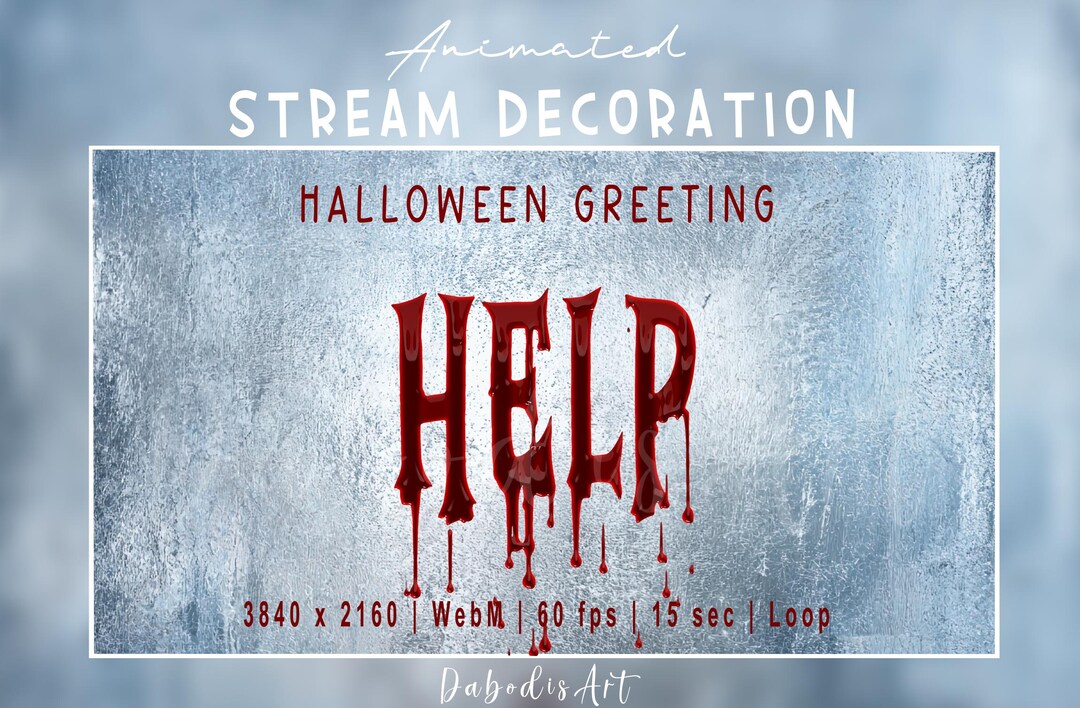 Animated Dripping Blood. 4K. Halloween Greeting. Blood Drop. HELP ...