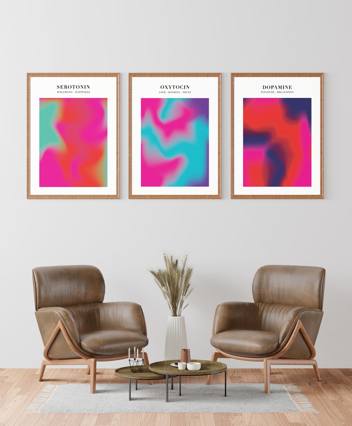 SEROTONIN Hormone Gradient Wall Art | DIGITAL DOWNLOAD | Abstract ...