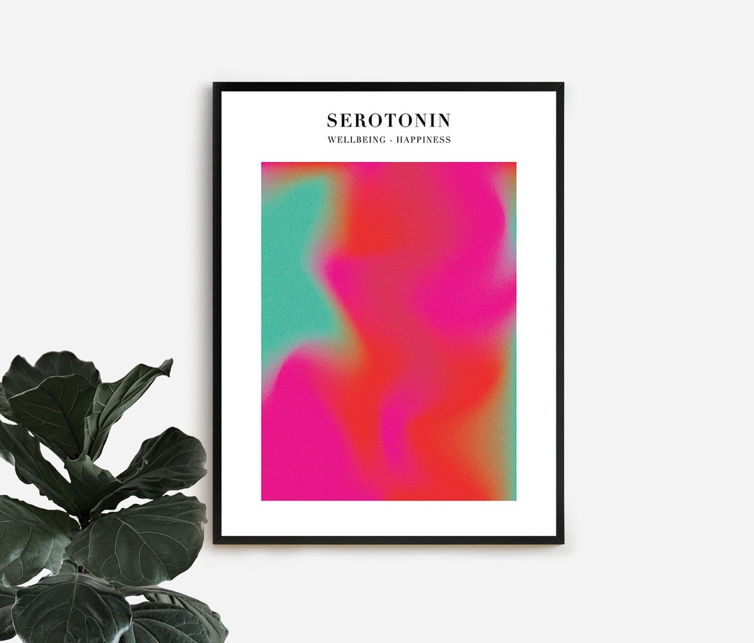 SEROTONIN Hormone Gradient Wall Art | DIGITAL DOWNLOAD | Abstract ...