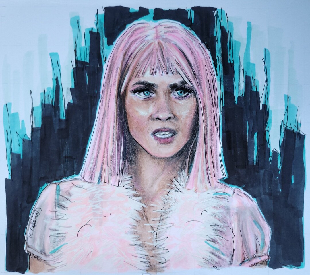 Mazikeen on Her Wedding Night - Original Marker Art - Etsy