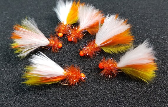 Orange Hot Head Consett Budgie Lures. Trout Lure Streamers - Etsy