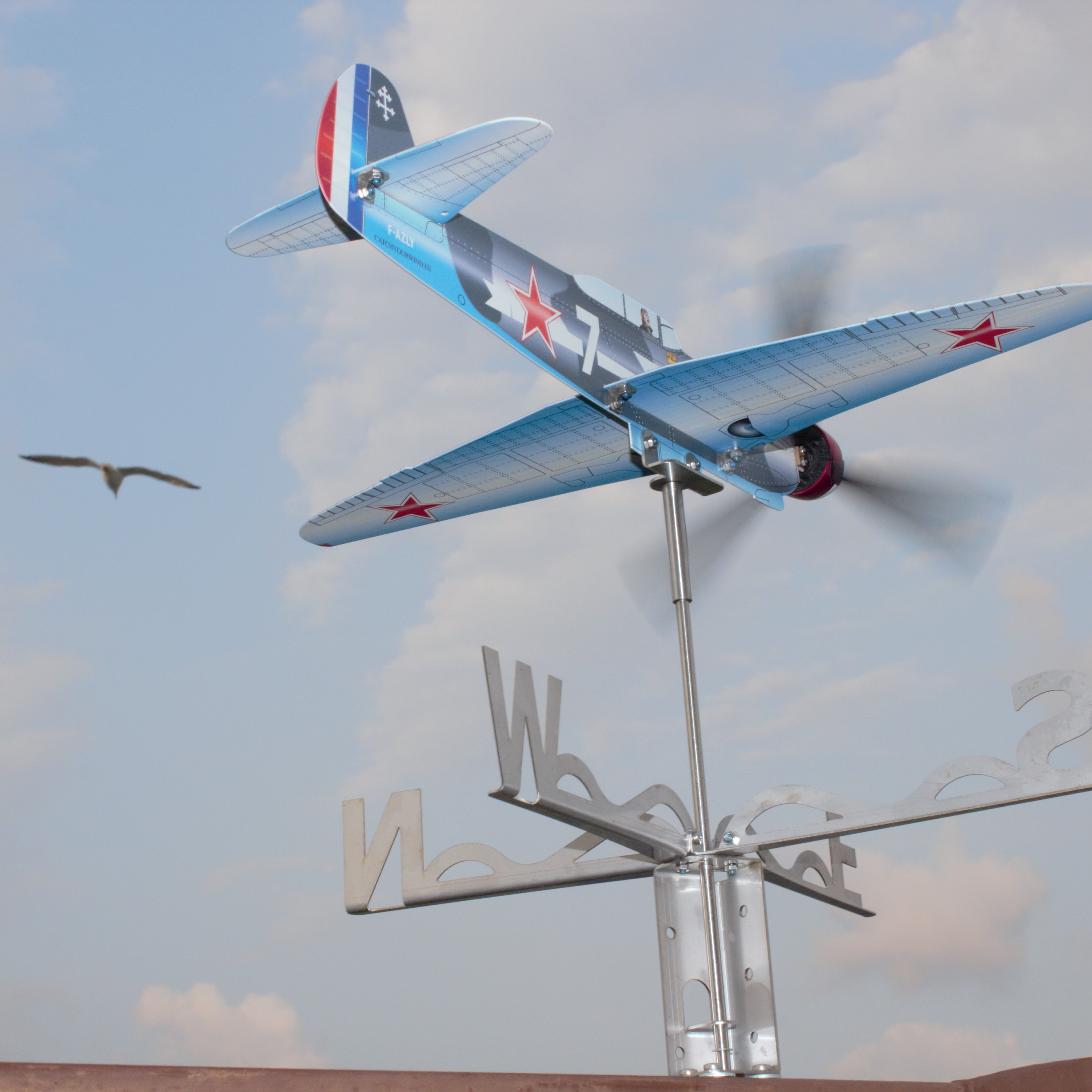 WWII Soviet Yak Fighter Stainless Aircraft Airplane Weathervane Wind ...