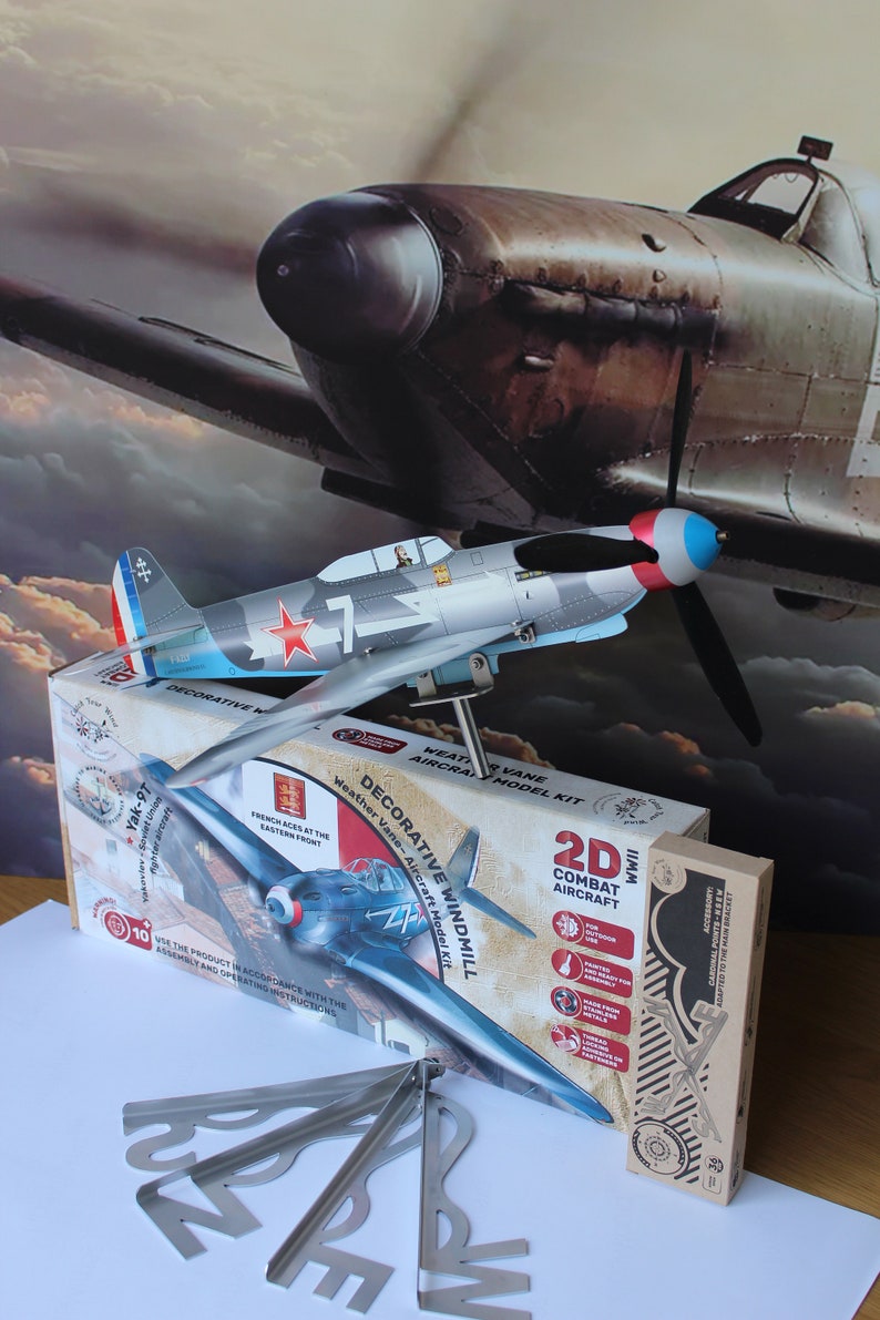 WWII Soviet Yak Fighter Stainless Aircraft Airplane Weathervane Wind ...