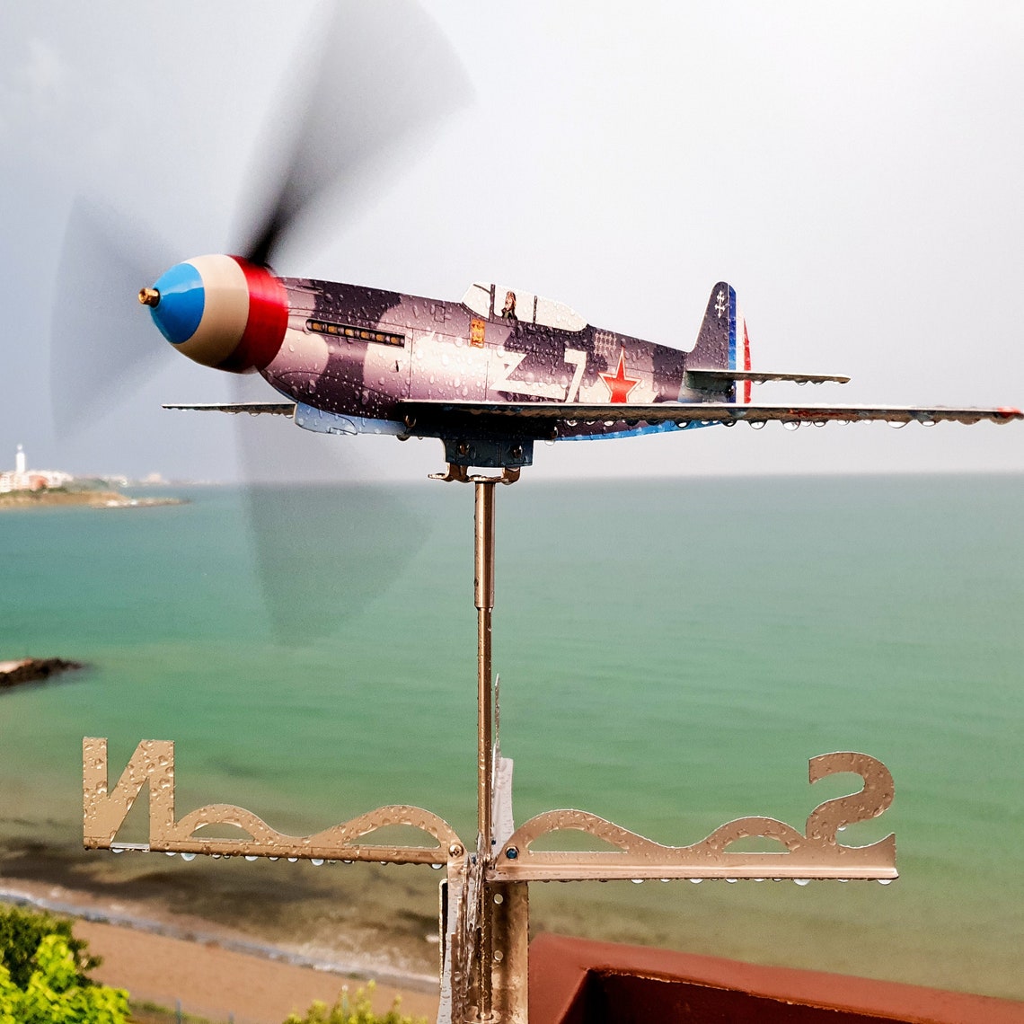 WWII Soviet Yak Fighter Stainless Aircraft Airplane Weathervane Wind ...