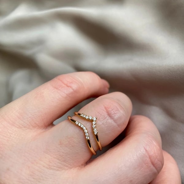 V Shape Ring - Etsy