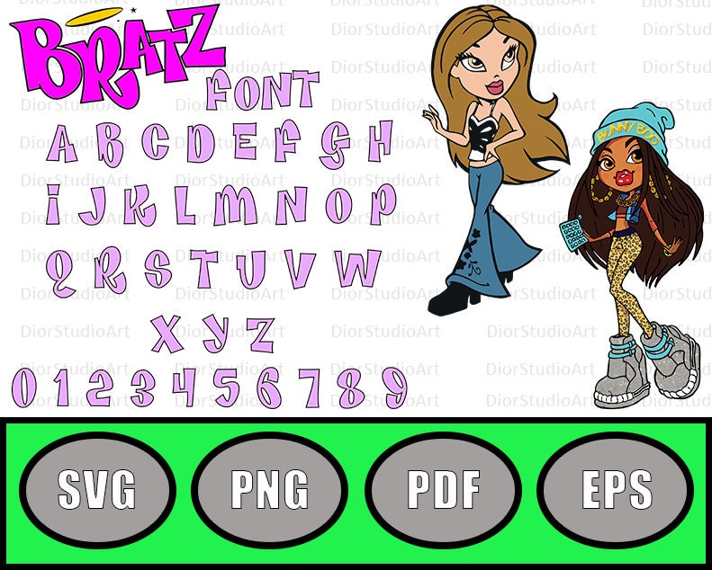 Bratz Font Bratz Alphabet Bratz Letters Bratz SVG Fashion | Etsy