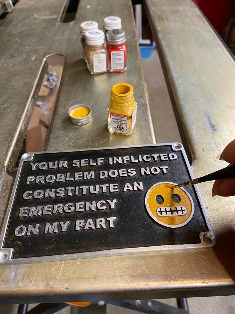 DIY STL File for 3D Printing - Office Fun Plaque With Raised Letters ...