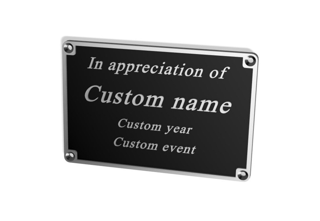 Custom 6x4" Metal Cast Plaque - Etsy