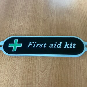Nautical Metal Cast "first Aid Kit" Door / Locker Safety Sign - Etsy