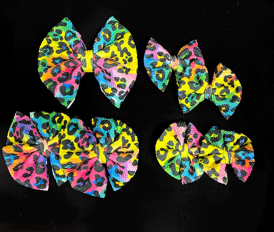 Lisa Frank Inspired Baby Girl Nylon or Clip on Bows - Etsy
