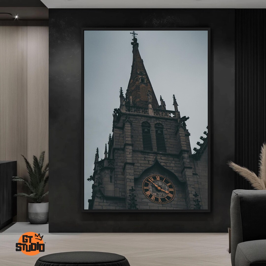 Mystical Clock Tower Illustration Fantasy-inspired Digital Print High ...