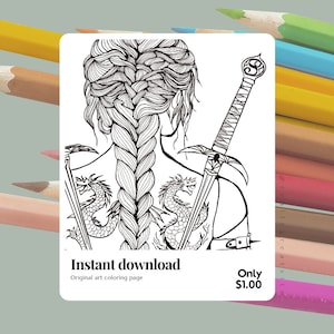 Fourth Wing Inspired Coloring Page 8.5x11 Instant Download - Etsy