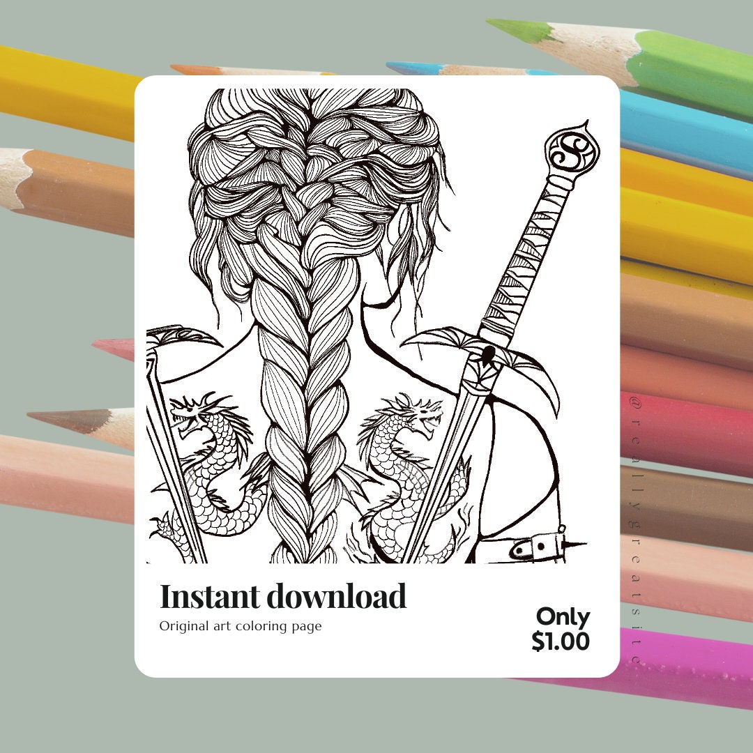Fourth Wing Inspired Coloring Page 8.5x11 Instant Download - Etsy