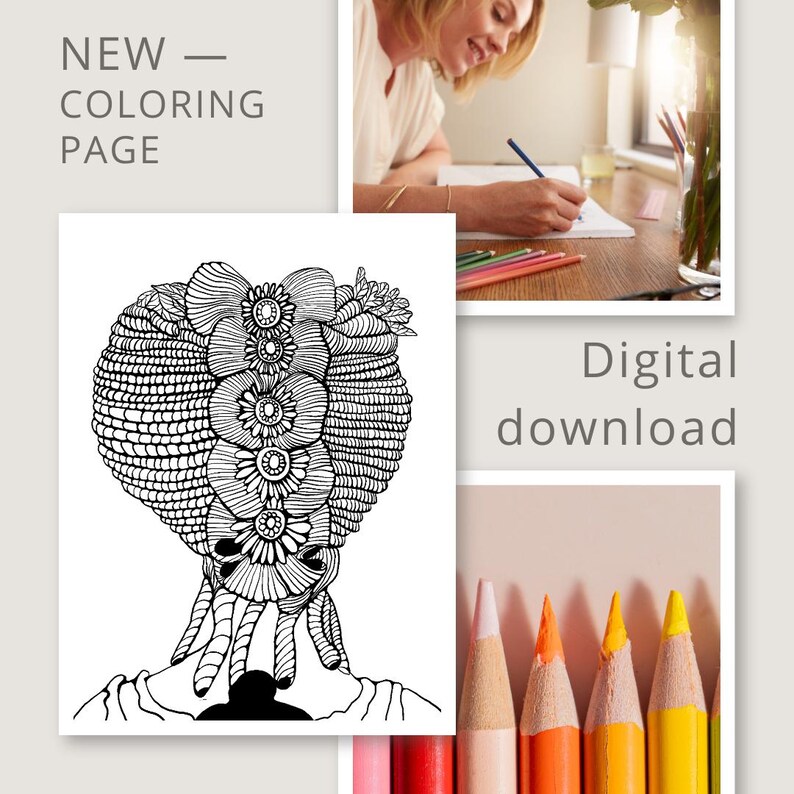 Detailed Queen Catherine Wig Coloring Page - Bridgerton Inspired - 8 ...