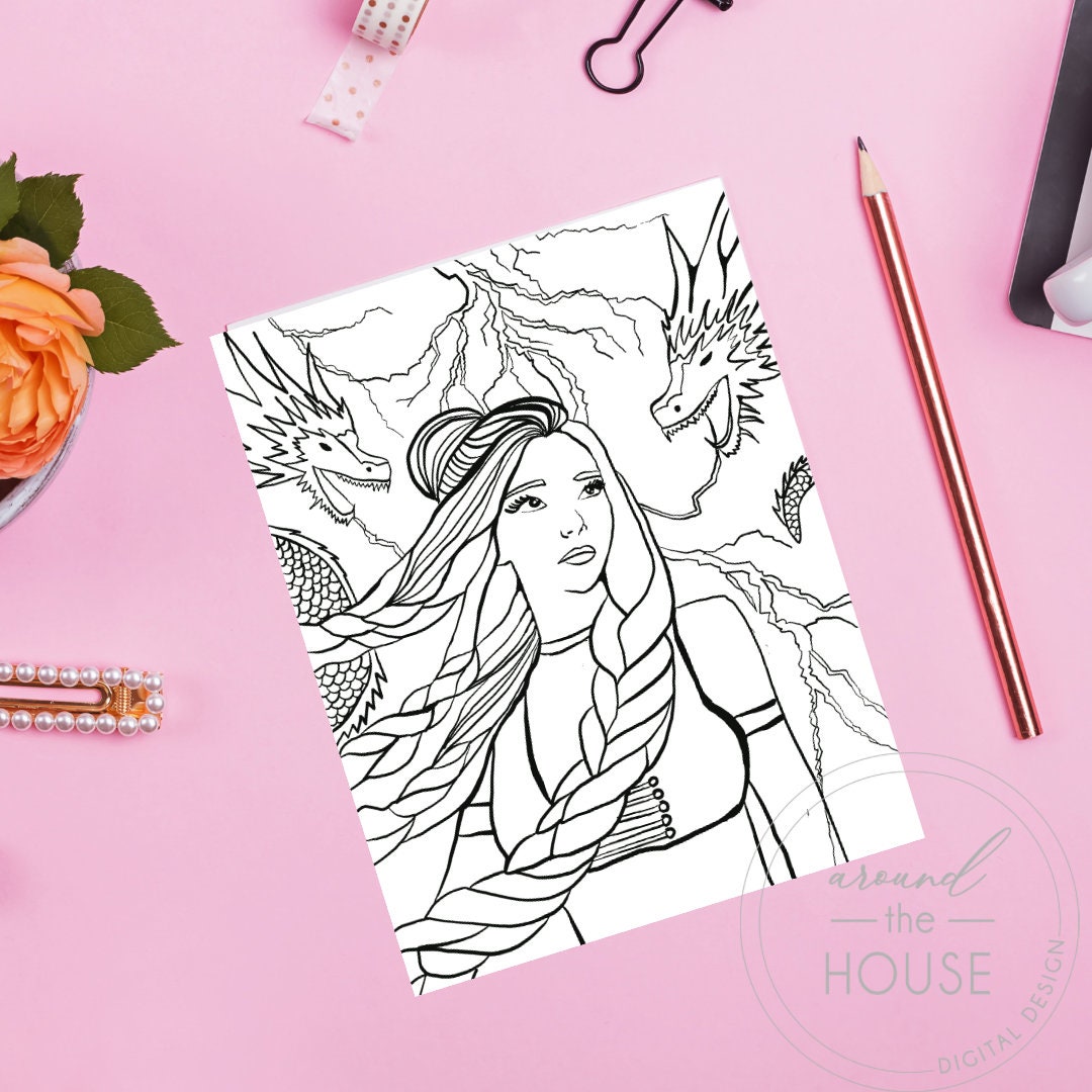 Iron Flame Coloring Page Digital Download 8.5x11 - Etsy