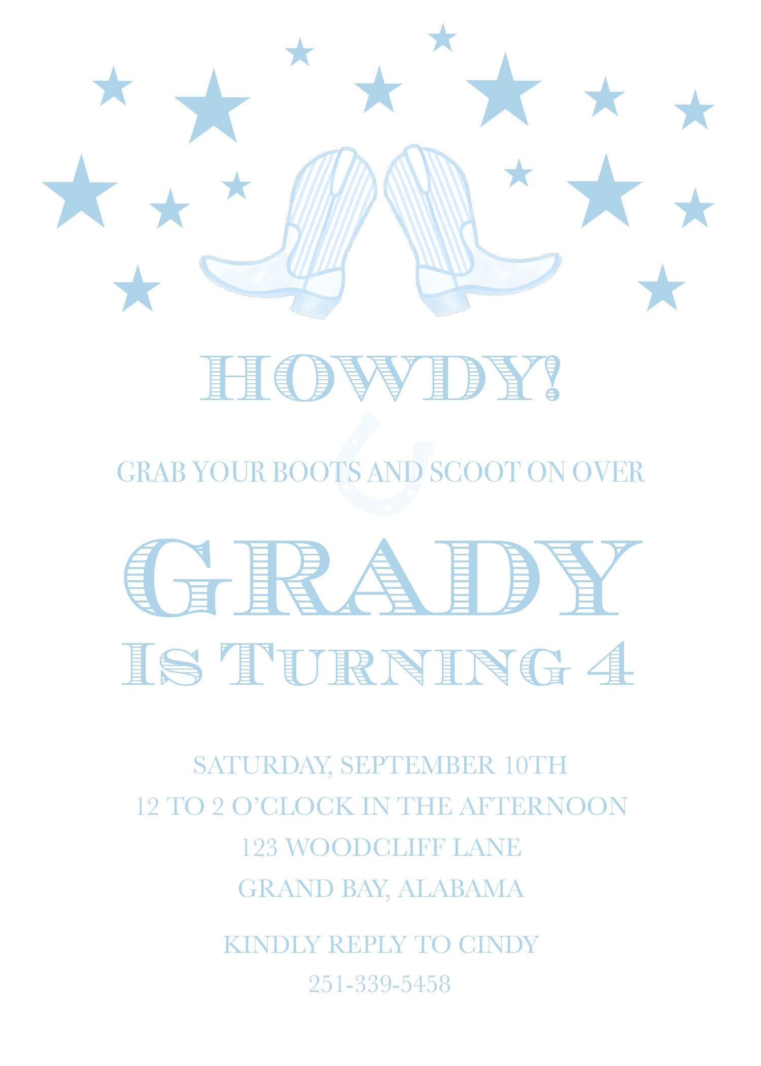 Howdy Birthday Invitation - Etsy