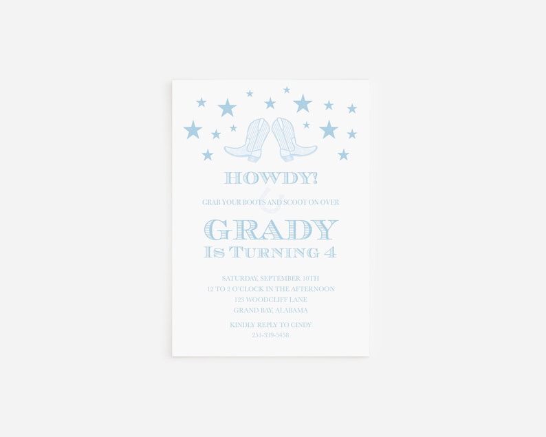 Howdy Birthday Invitation - Etsy