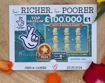 Personalised Scratch Card Wedding Favours Rustic Wedding - Etsy UK