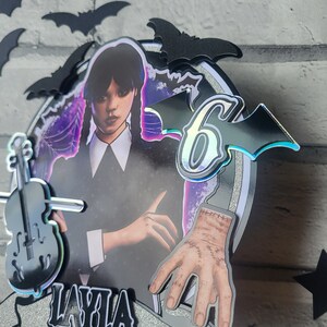 Wednesday Cake Topper , Wednesday Addams Cake Topper , Wednesday Adams ...