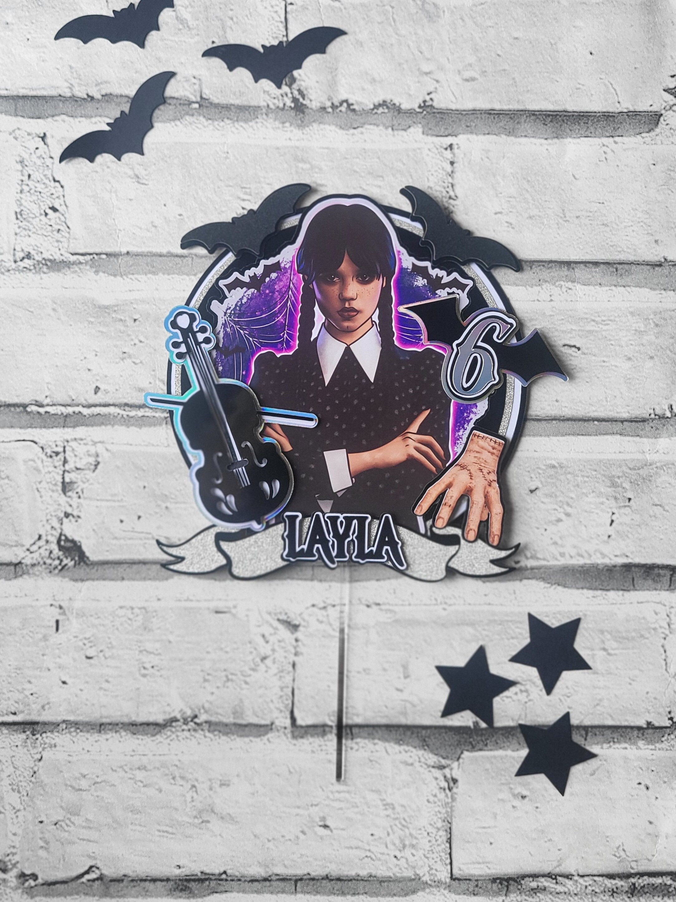 Wednesday Cake Topper , Wednesday Addams Cake Topper , Wednesday Adams ...