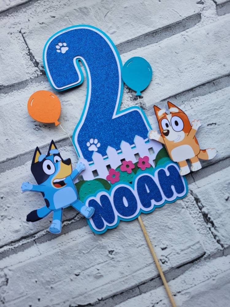 Bluey Cake Topper Personalised Bluey Cake Topper Bluey - Etsy