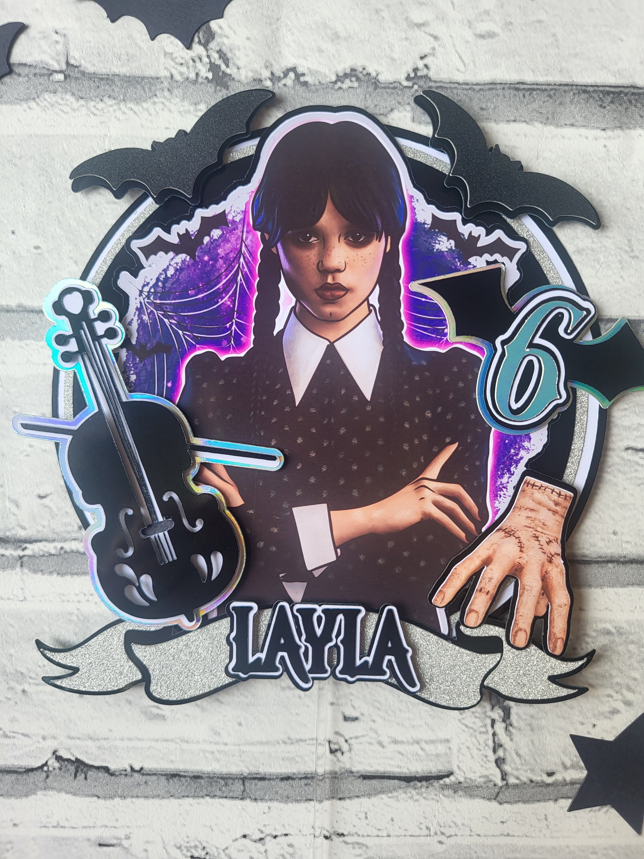 Wednesday Cake Topper , Wednesday Addams Cake Topper , Wednesday Adams ...