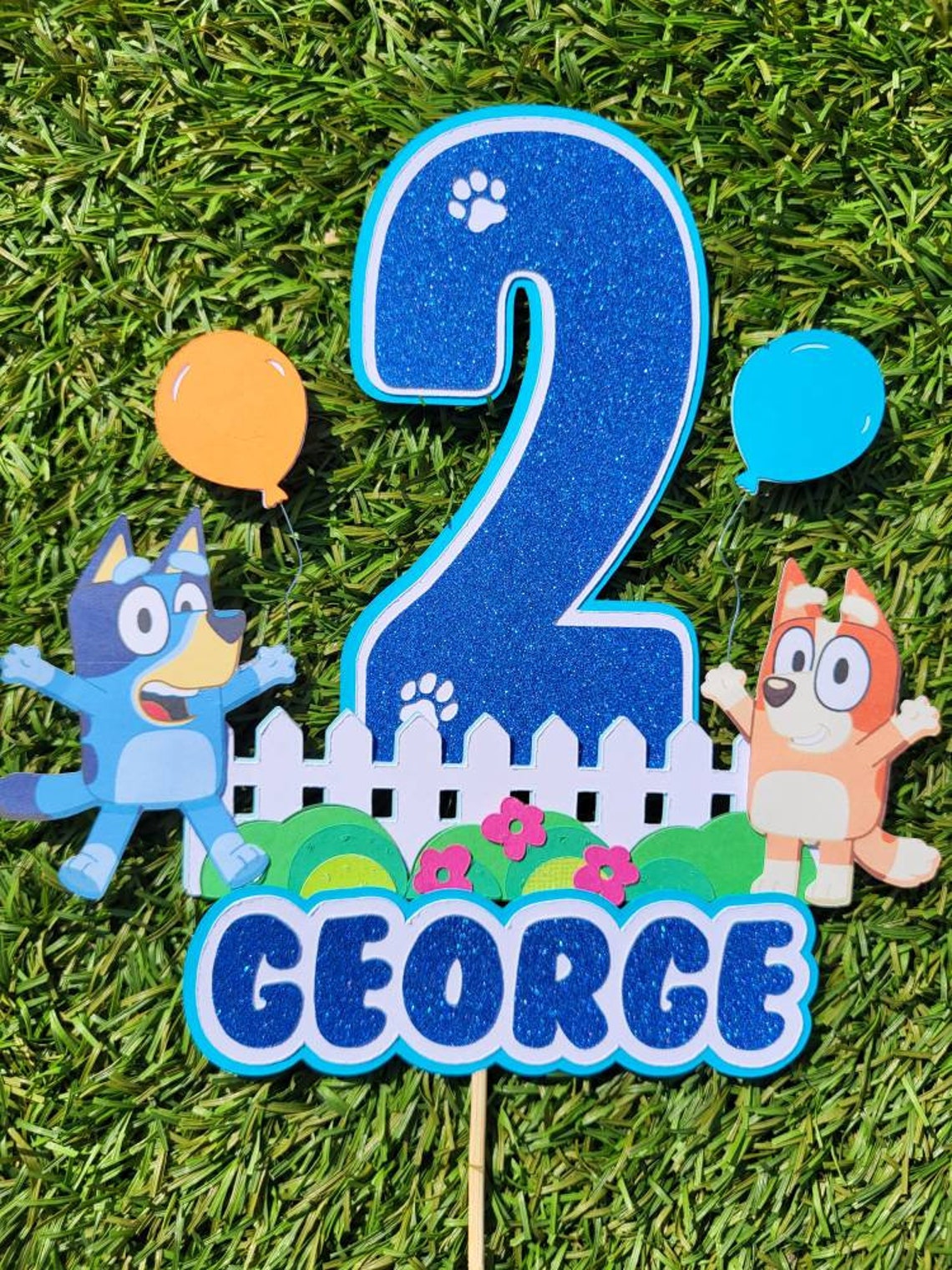 Bluey Cake Topper Personalised Bluey Cake Topper Bluey - Etsy
