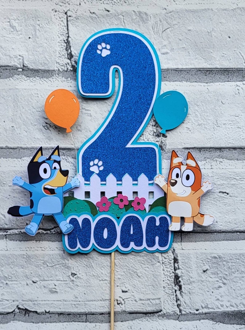 Bluey Cake Topper Personalised Bluey Cake Topper Bluey - Etsy