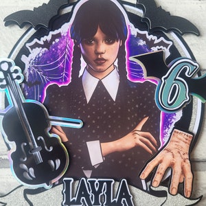 Wednesday Cake Topper , Wednesday Addams Cake Topper , Wednesday Adams ...