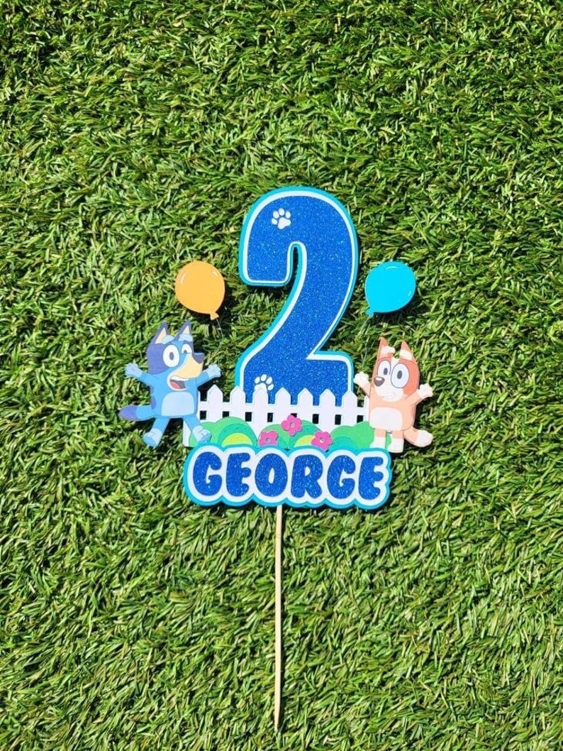 Bluey Cake Topper Personalised Bluey Cake Topper Bluey - Etsy