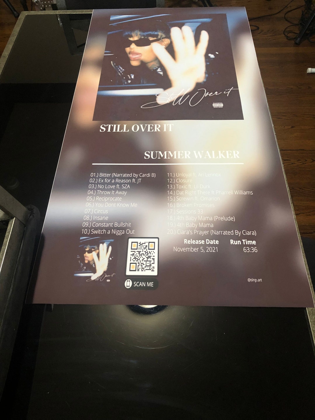 Summer Walker Still Over It Album Poster Large Music Poster - Etsy