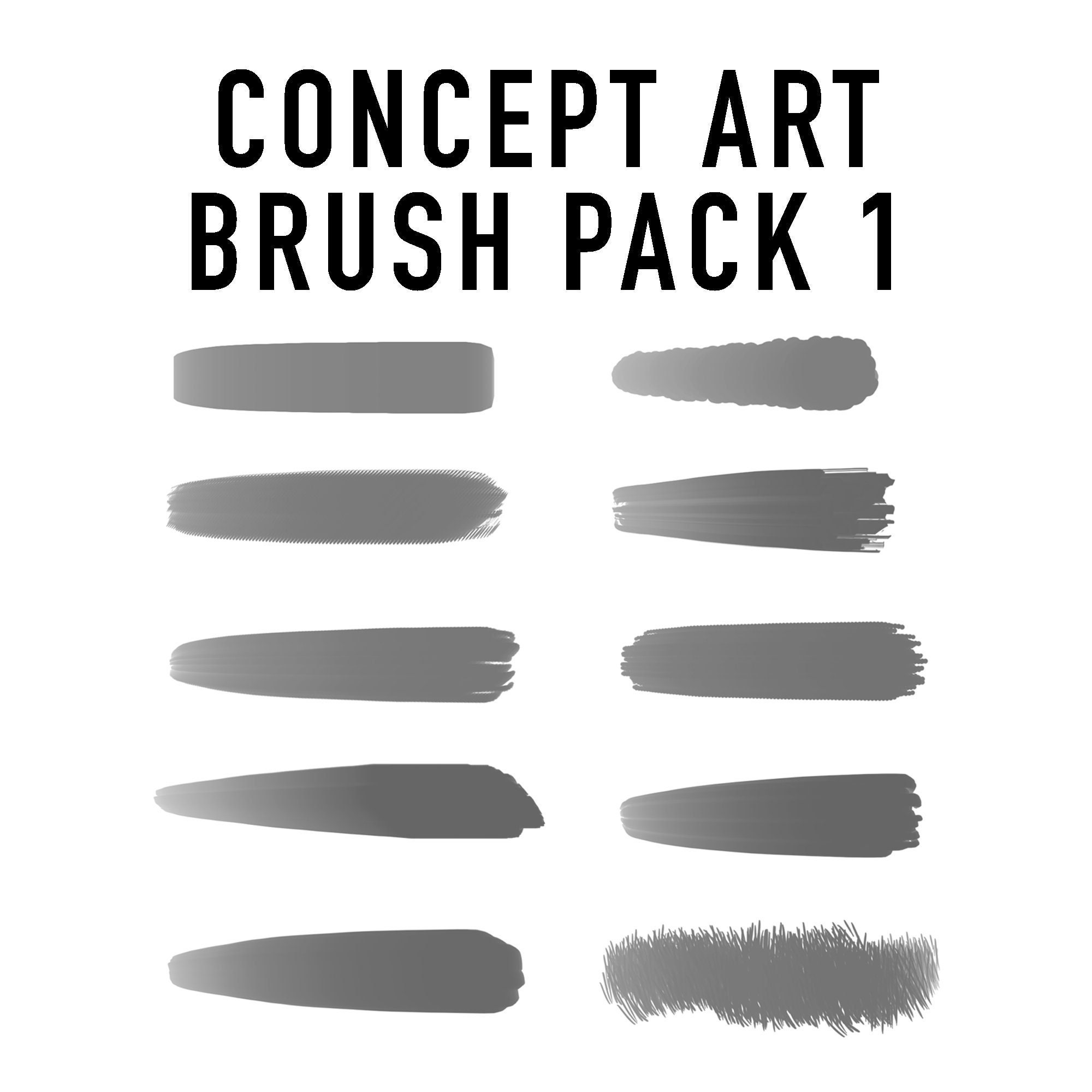 Photoshop Concept Art Brush Pack of 10 - Etsy