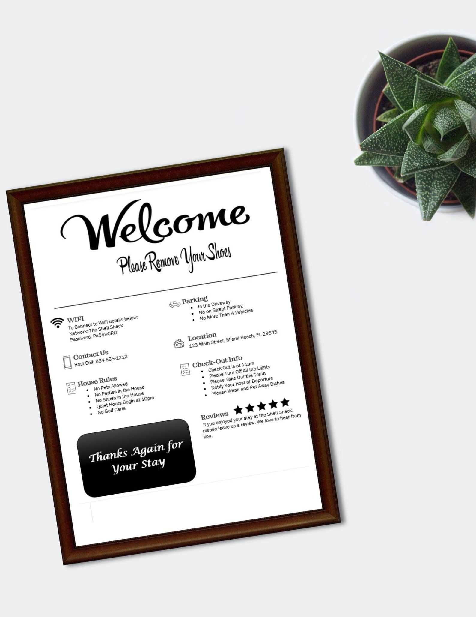 1 Page Airbnb Welcome Sign Template Welcome Guide Airbnb Airbnb Rental ...