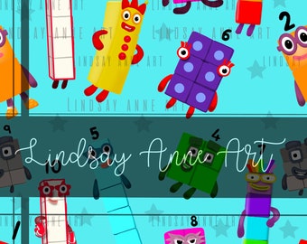 Number Blocks Png | Etsy