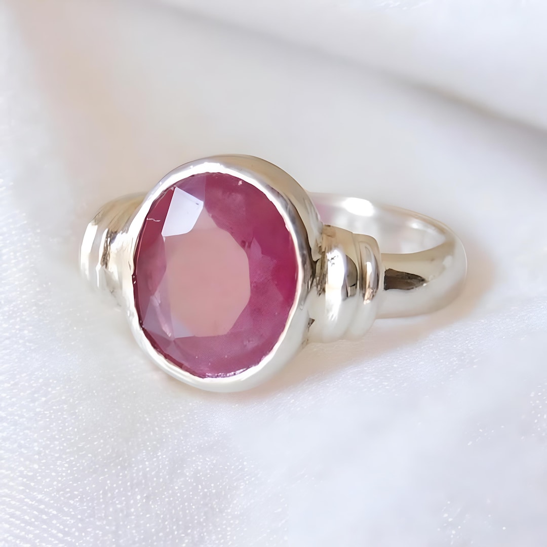 Natural Ruby Ring Women, Raw Ruby Ring, Genuine Ruby Gemstone Ring ...