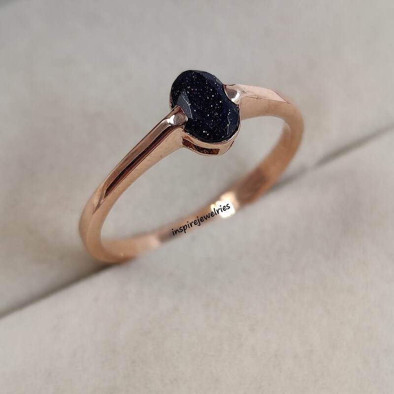Goldstone Ring - Etsy