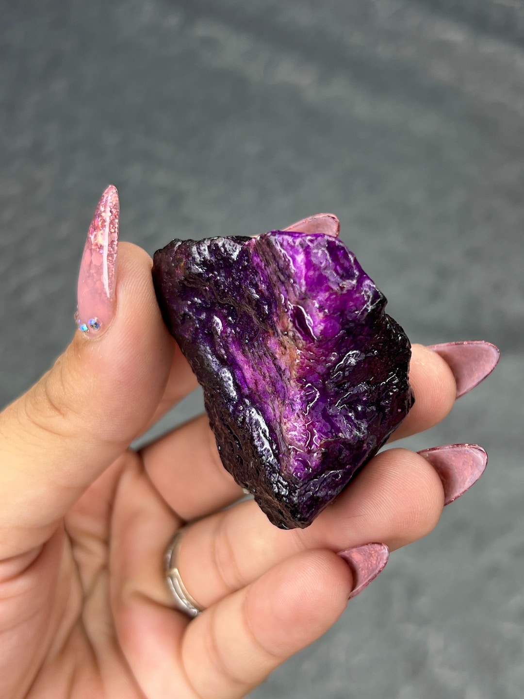 RARE Grade A Raw Glittery Gel Sugilite 66g From South Africa Purple ...