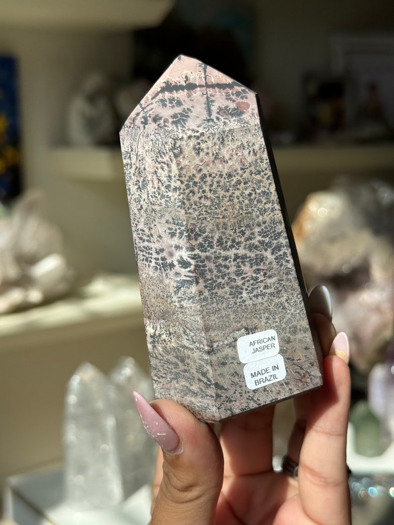 African Dendrite Jasper Tower Point - Crystal Healing Stone - Etsy