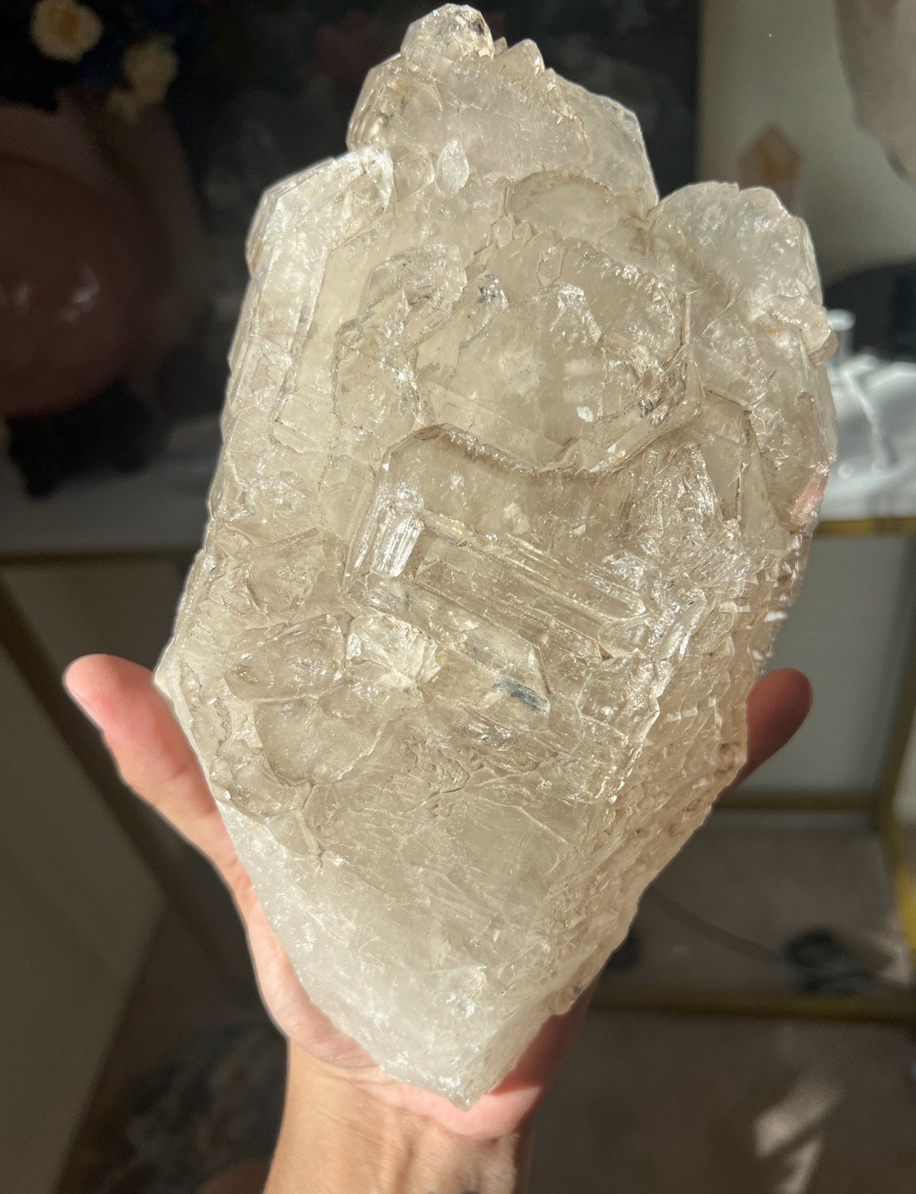 XL Elestial Smoky Crocodile Quartz ~ Crystal Natural Smoky Alligator ...