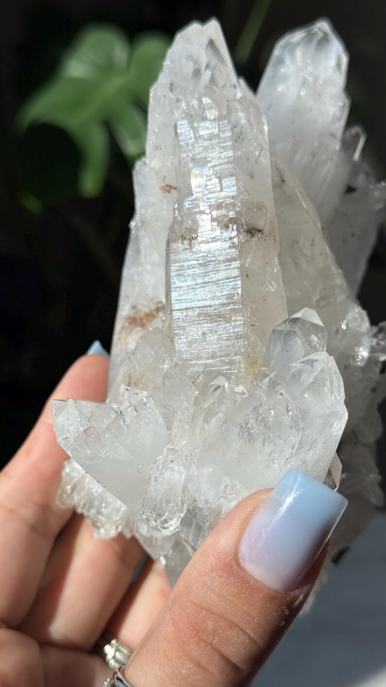 High Grade “blue Smoke” Colombian Lemurian Quartz Floater Cluster ...