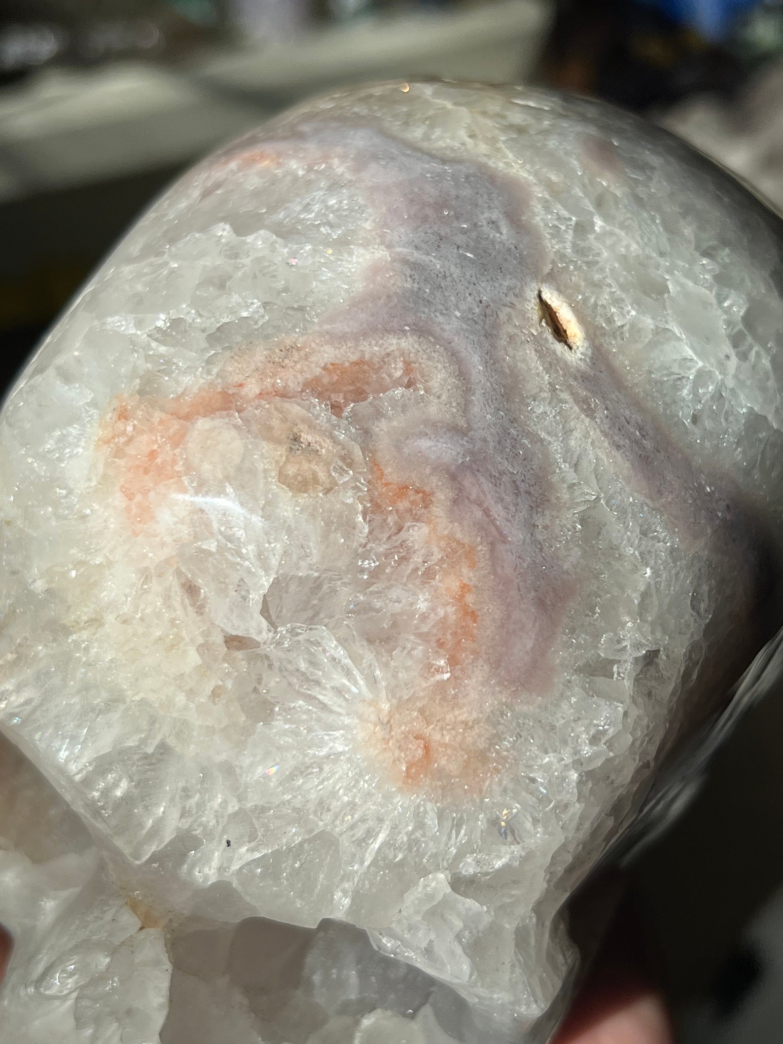 XXL Dreamy Vintage Vibes Quartzy Pink Amethyst Skull ~ Life Sized ...