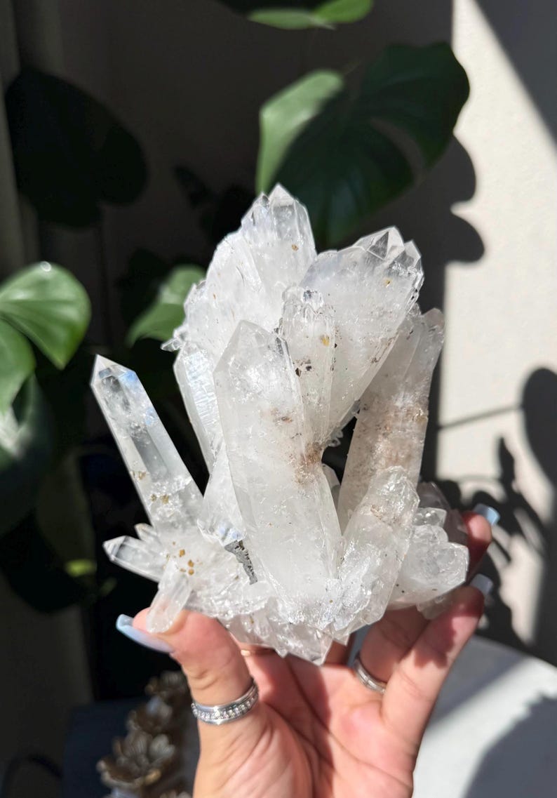 High Grade “blue Smoke” Colombian Lemurian Quartz Floater Cluster ...