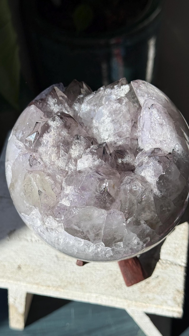 XL Unique Druzy Phantom Amethyst Sphere | Elestial Formations ...