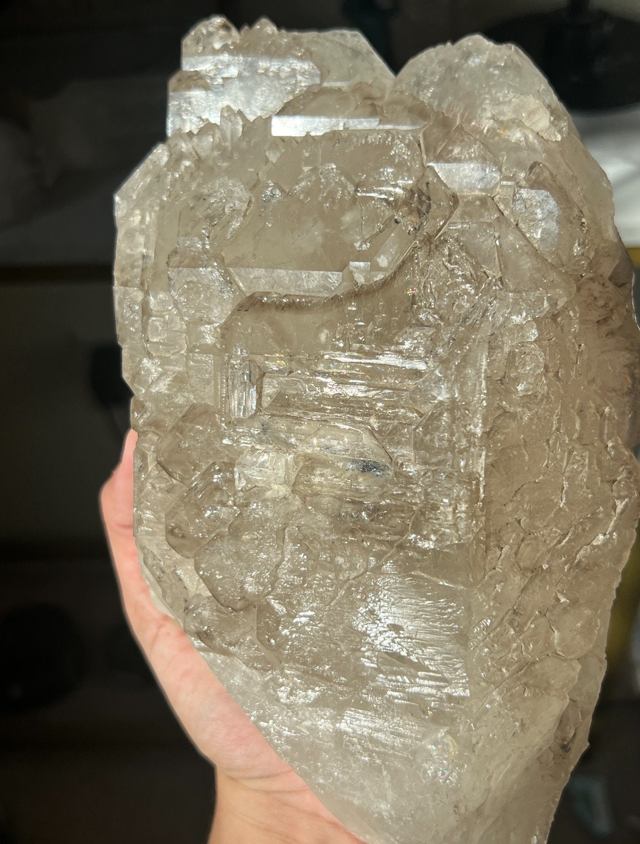 XL Elestial Smoky Crocodile Quartz ~ Crystal Natural Smoky Alligator ...