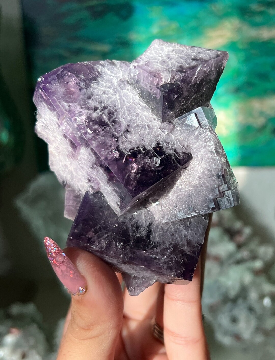 Rare Purple Rain English Fluorite | Lady Annabella Mine | Cubic Purple ...