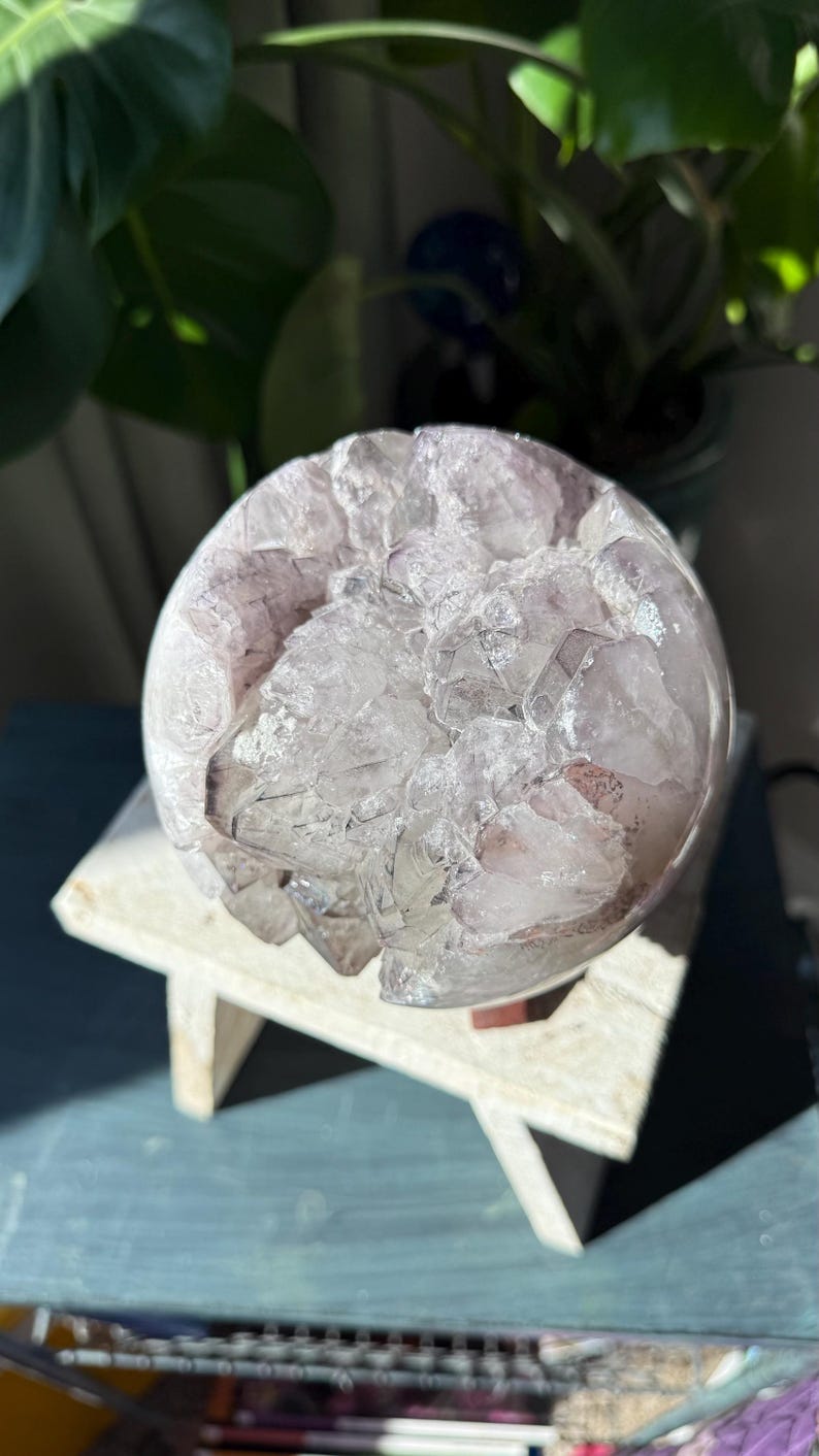 XL Unique Druzy Phantom Amethyst Sphere | Elestial Formations ...