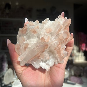 Scarlet Temple Pink Lemurian Quartz Cluster, Highest Quality, Beautiful ...