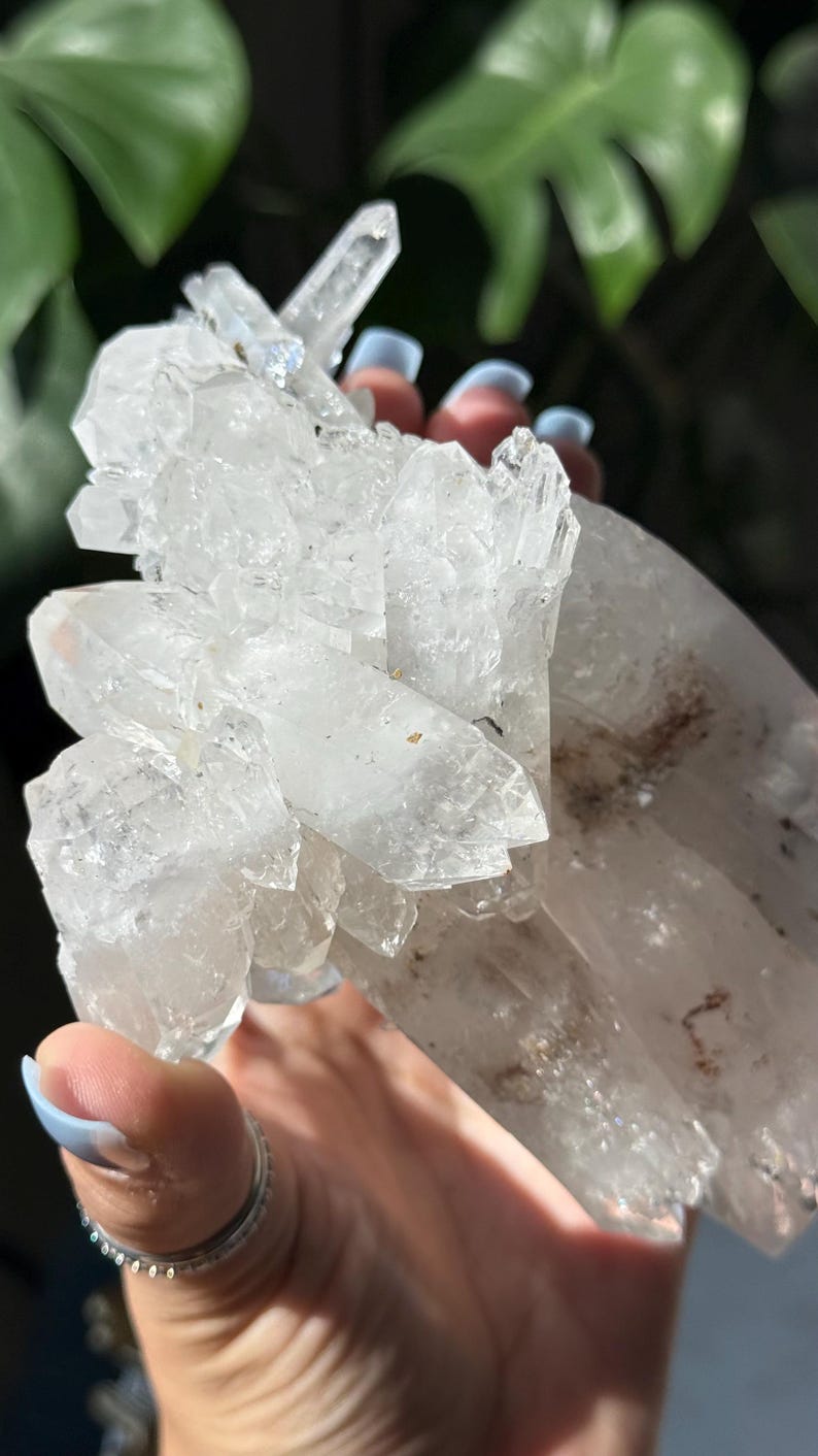 High Grade “blue Smoke” Colombian Lemurian Quartz Floater Cluster ...