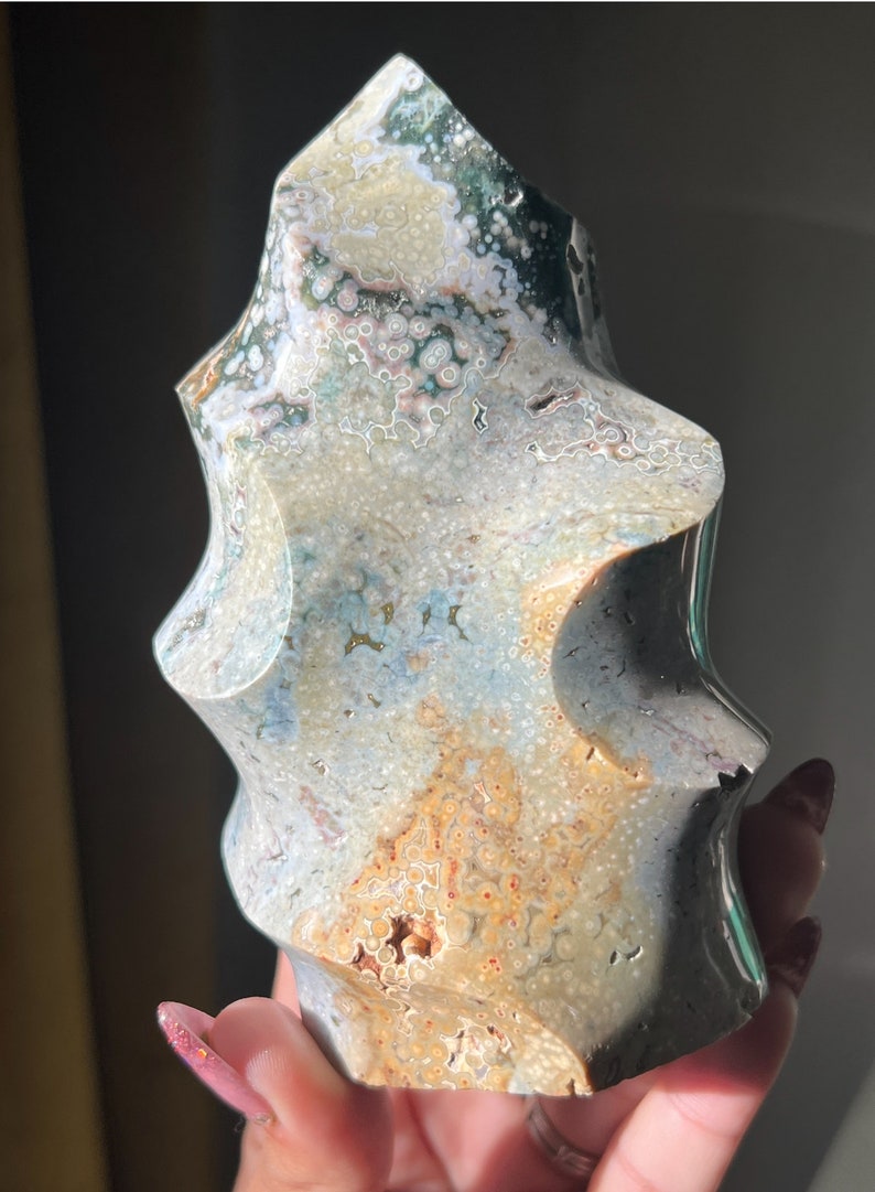 Stunning Orbicular Ocean Jasper With Orange Bubble/botryoidal - Etsy