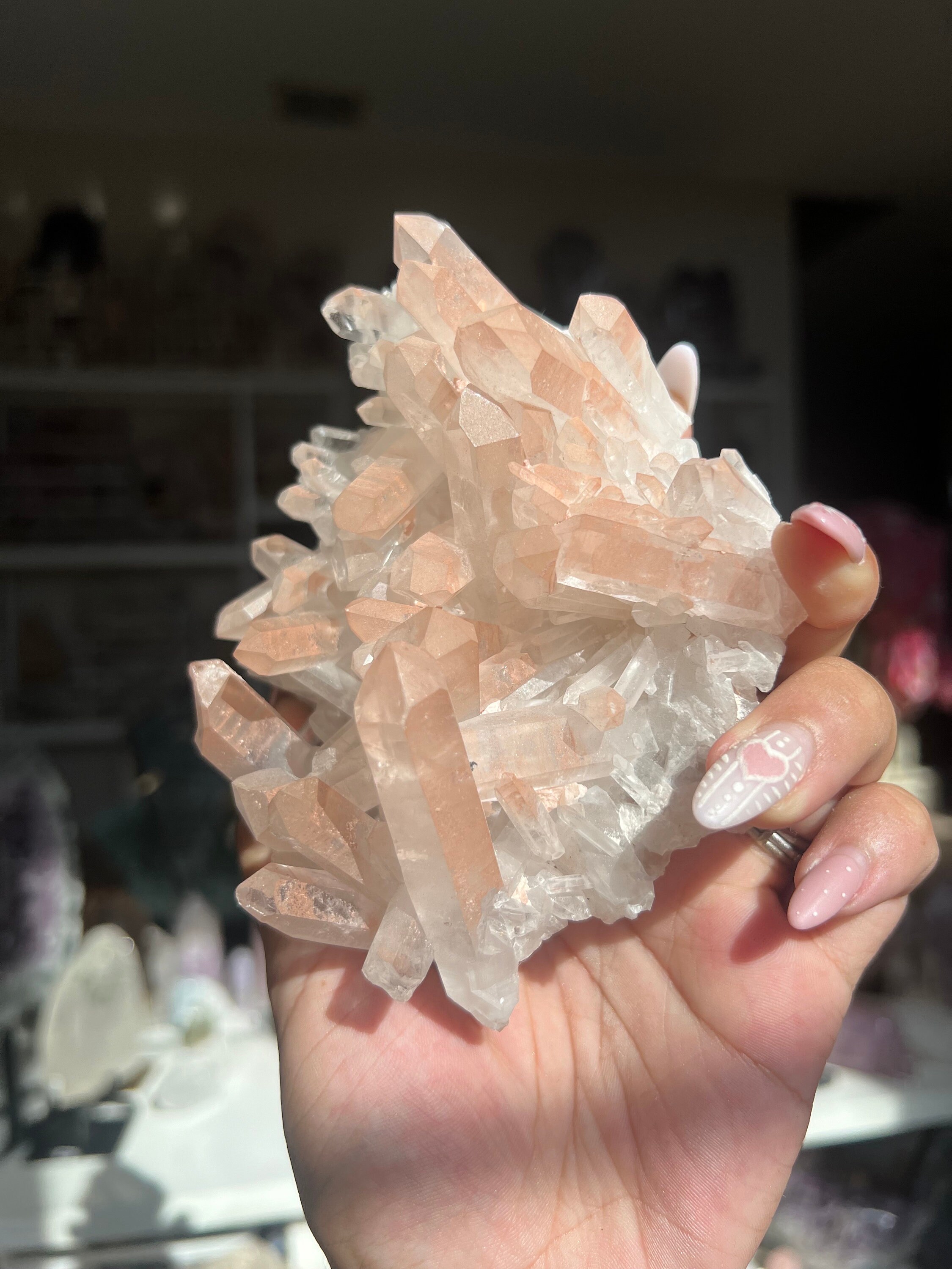 Scarlet Temple Pink Lemurian Quartz Cluster, Highest Quality, Beautiful ...